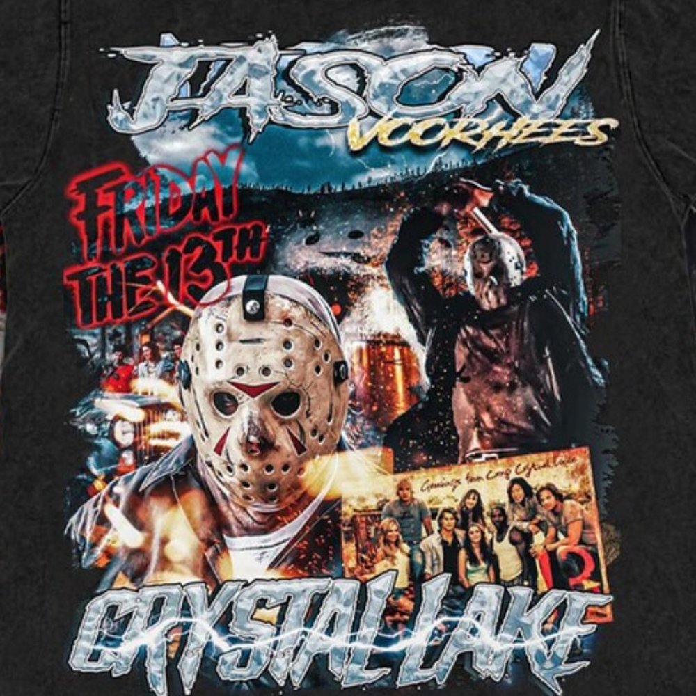 Vintage Jason Voorhees Crystal Lake T-Shirt, Jason Vo… - Gem